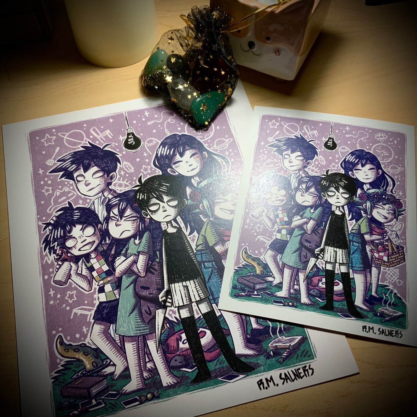 Omori Art Print Omocat Fan Art Poster | Etsy