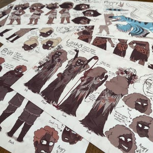 Xenolithic Character Reference Prints - Etsy