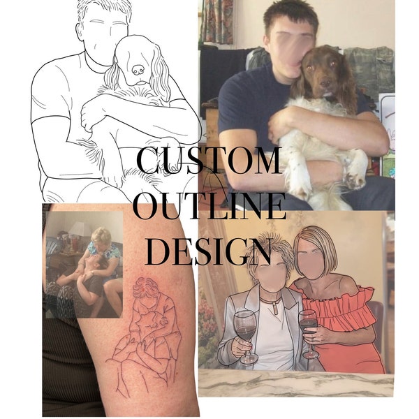 Faceless Portrait Tattoo - Etsy