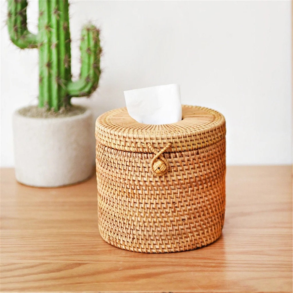 Vietnam Rattan Weave | Tissue Box | Draw Box | Covered Tissue Box ...