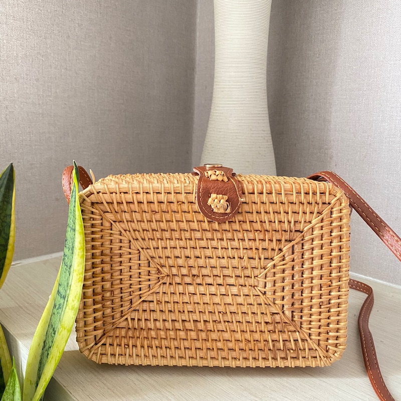 Rattan Purse - Etsy