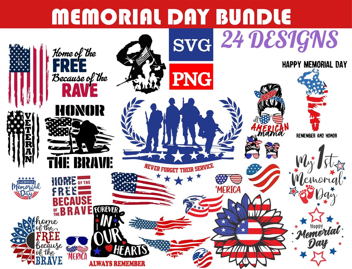 Memorial Day Bundle US Soldier Veteran Soldier Cut File - Etsy