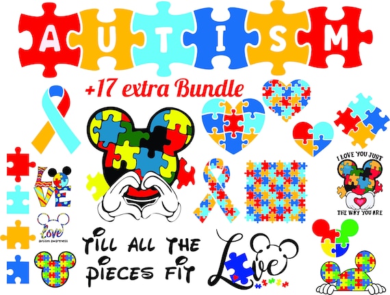 Autism Awareness Bundle Autism Love Autism Ribbon Autism - Etsy