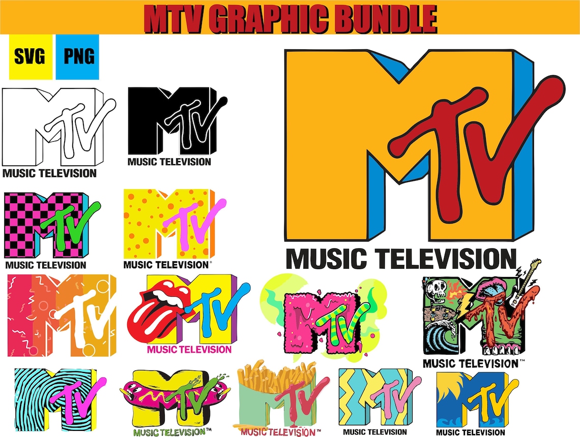 Mtv Bundle SVG PNG Cricut Ready Cut Files Digital Vector - Etsy
