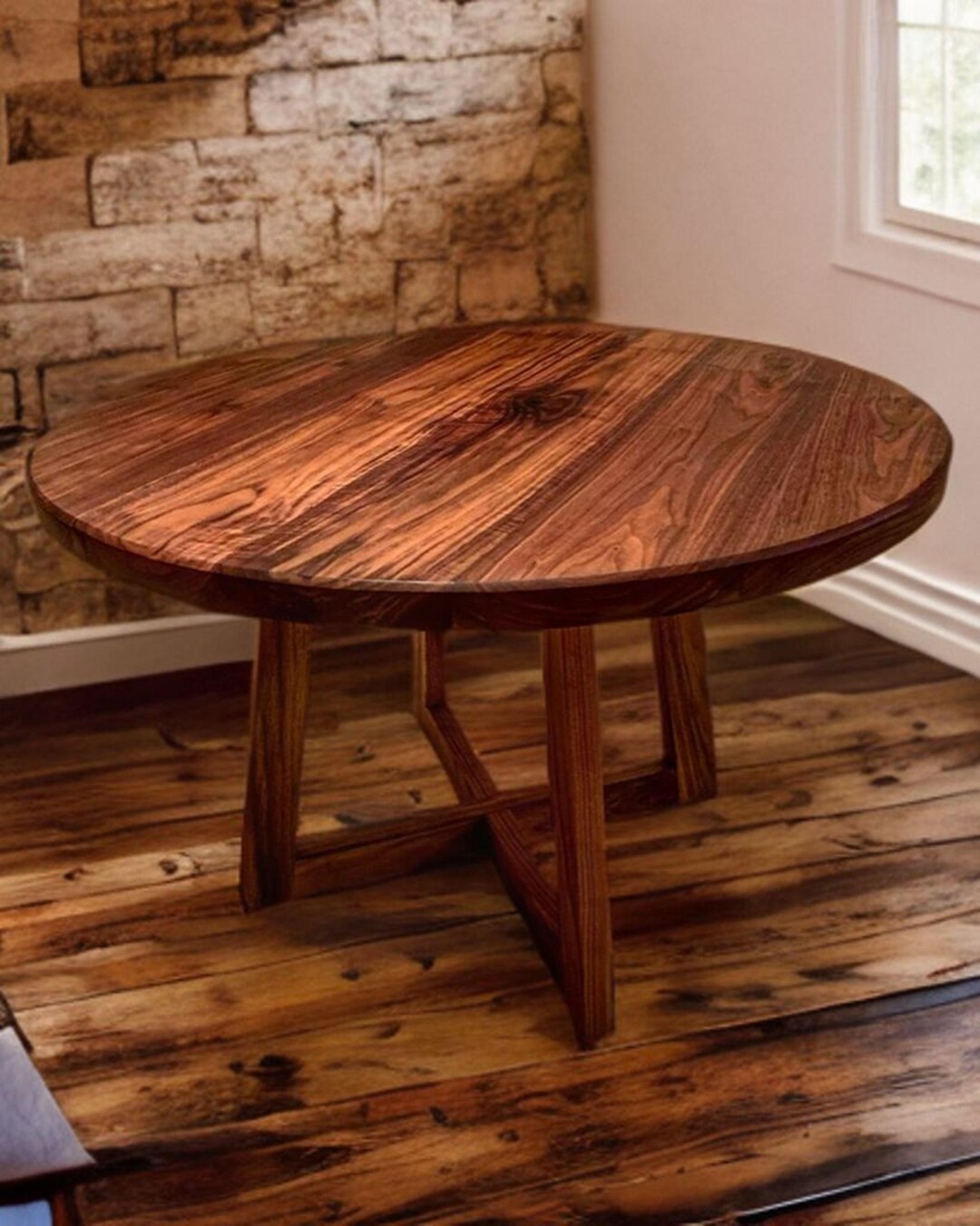 Round Dining Table, Handmade Round Table, Custom Round Table, Solid ...