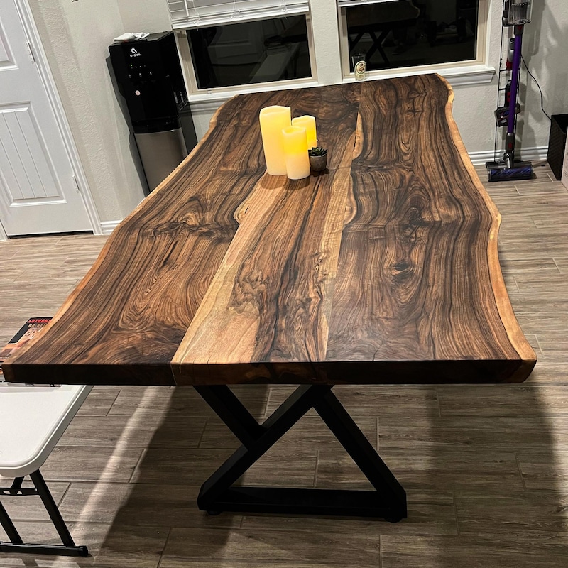 Wood Slab Table - Etsy