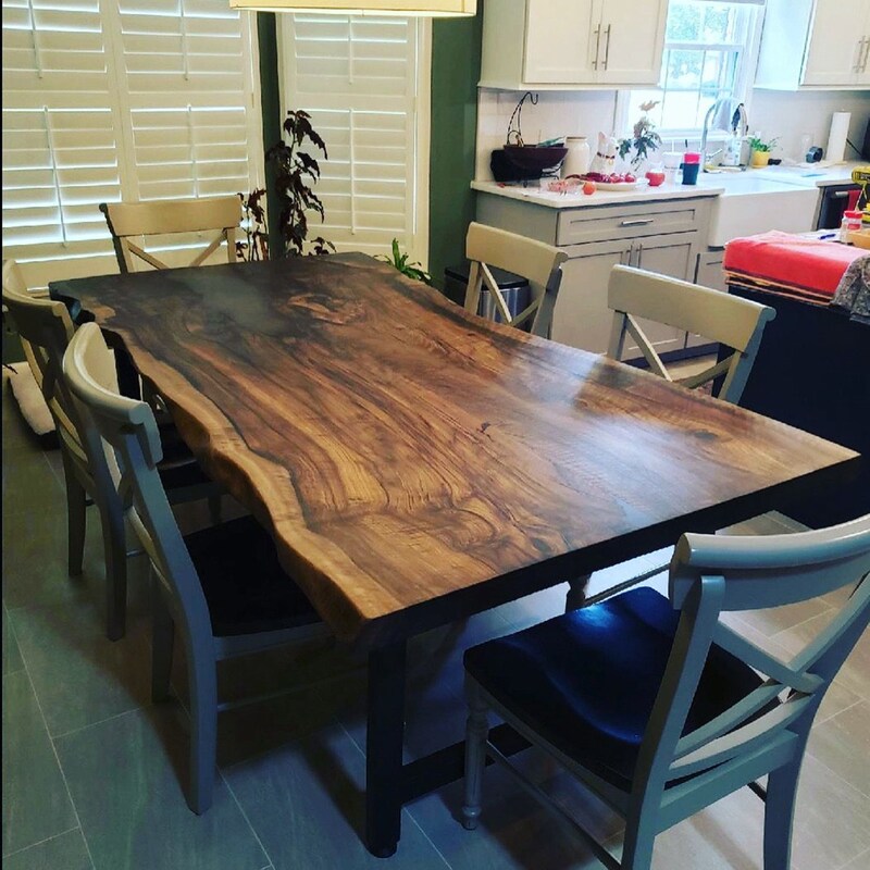 Walnut Dining Table - Etsy