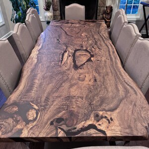 Wood Table, Dining Table, Gum Wood Table, Custom Dining Table, Live ...