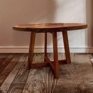 Handmade Solid Walnut Round Dining Table: Mid-century Modern - Etsy