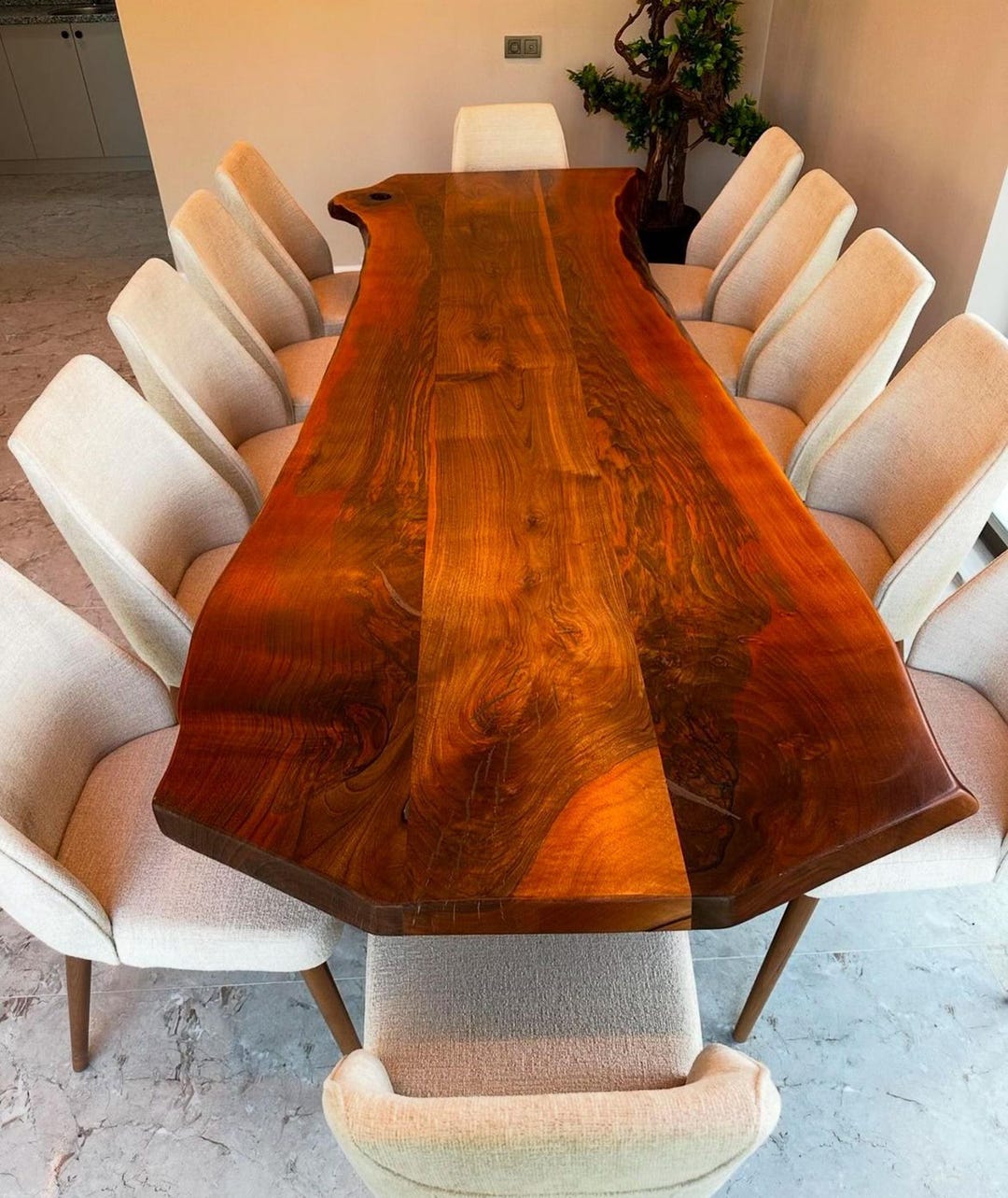 Solid Black Walnut, Live Edge Dining Table, Live Edge Table, Handmade Table, Custom Order, Solid ...