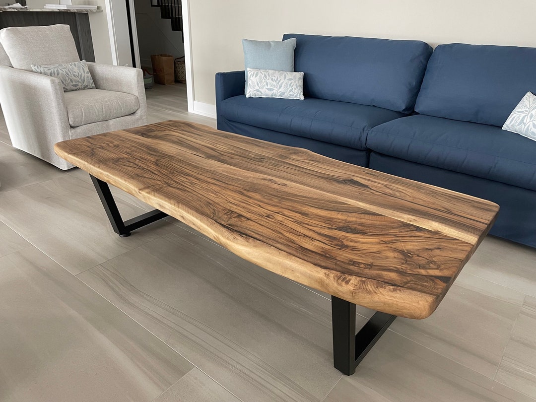 Live Edge Dining Table, Coffee Table, Walnut Table, Dining Table, Walnut Dining Table, Solid ...