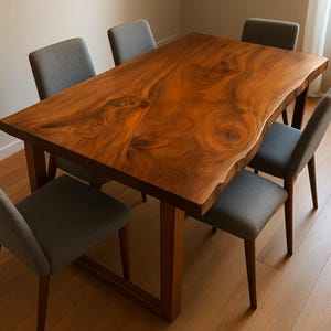 Live Edge Walnut Table, Solid Walnut Table, Live Edge Table, Walnut ...