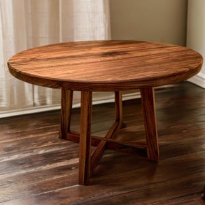 Round Dining Table, Handmade Round Table, Custom Round Table, Solid ...
