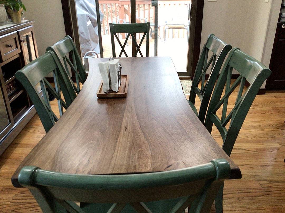 Solid Walnut Table, Walnut Table, Live Edge Table, Dining Table, Walnut ...