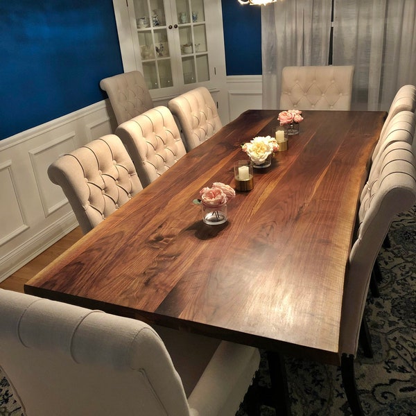 Walnut Dining Table - Etsy