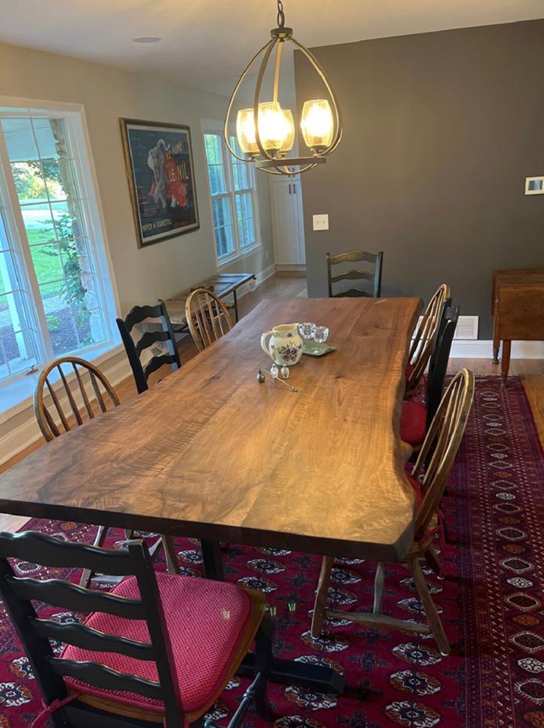Live Edge Dining Table, Solid Black Walnut, Kitchen Table, Live Edge ...