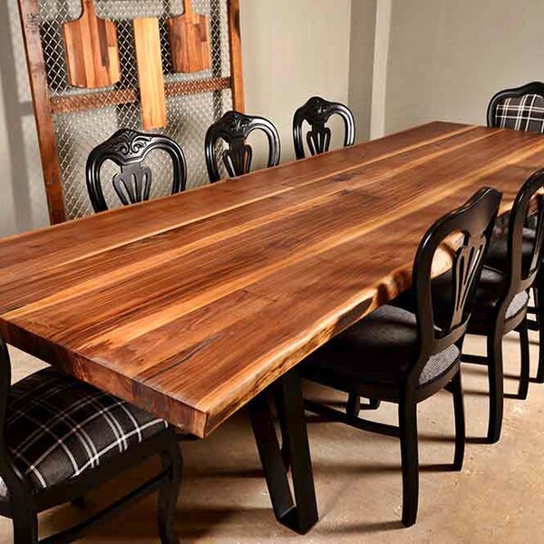 Live Edge Round Dining Table - Etsy