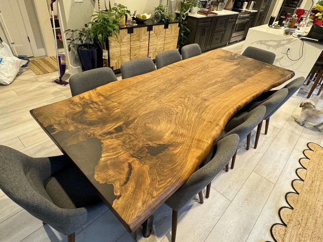 Outdoor Dining Table, Modern Rustic Table, Live Edge Table, Raw Edge ...