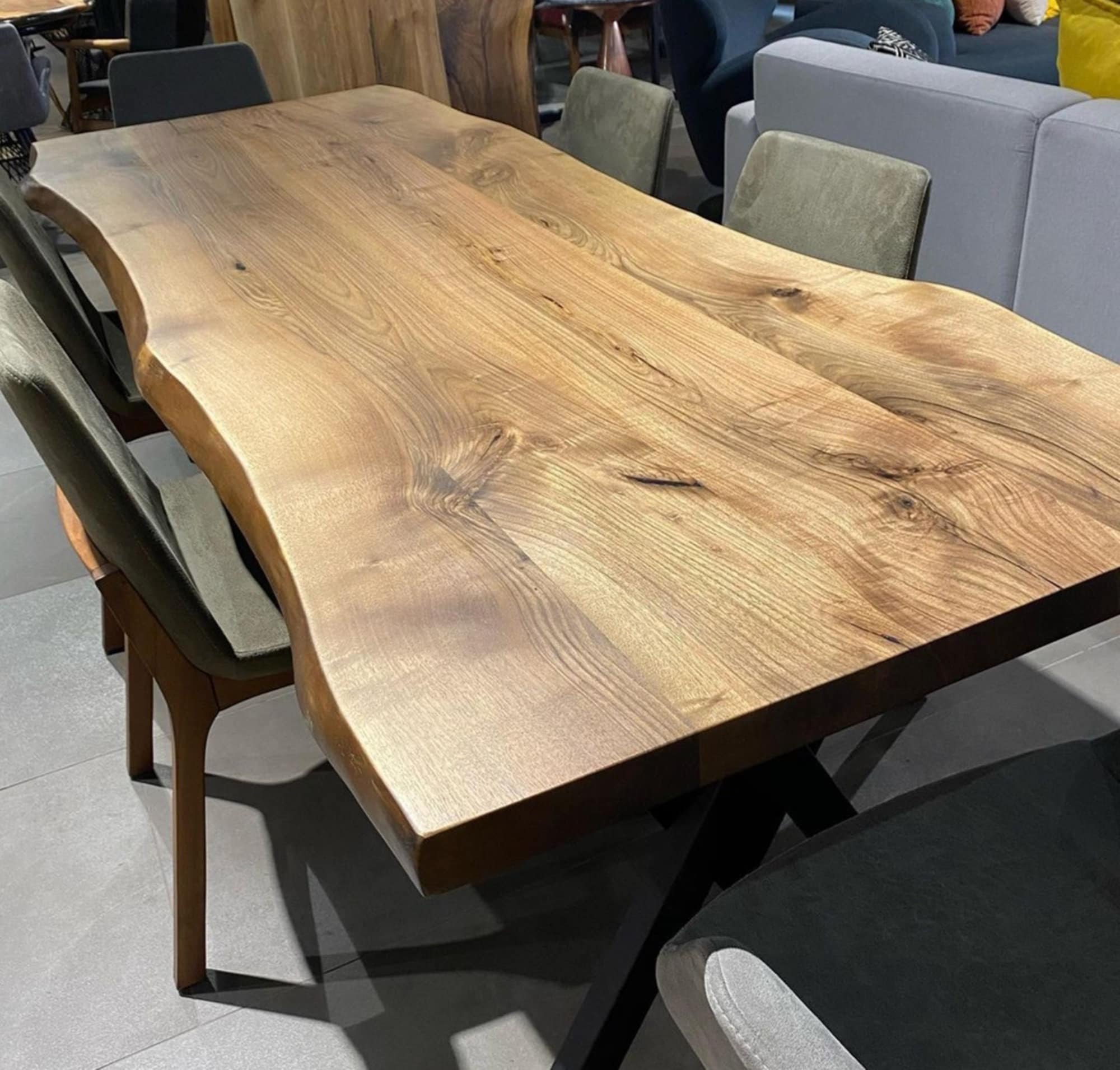 Live Edge Dining Table Live Edge Table Walnut SlabKitchen | Etsy