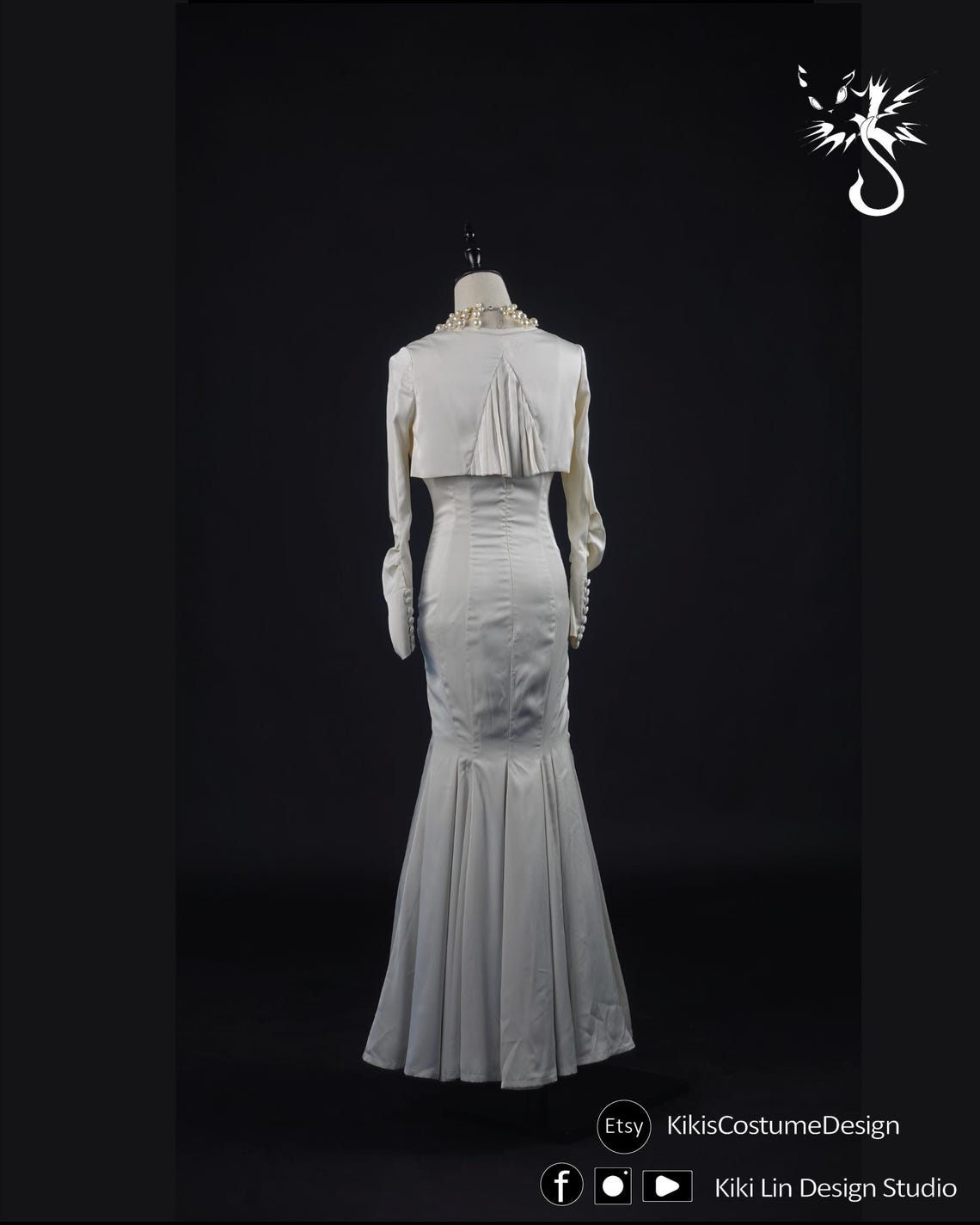 Anime-inspired Dress Pattern | Empireline Pleated Vampire Gown PDF (XS ...