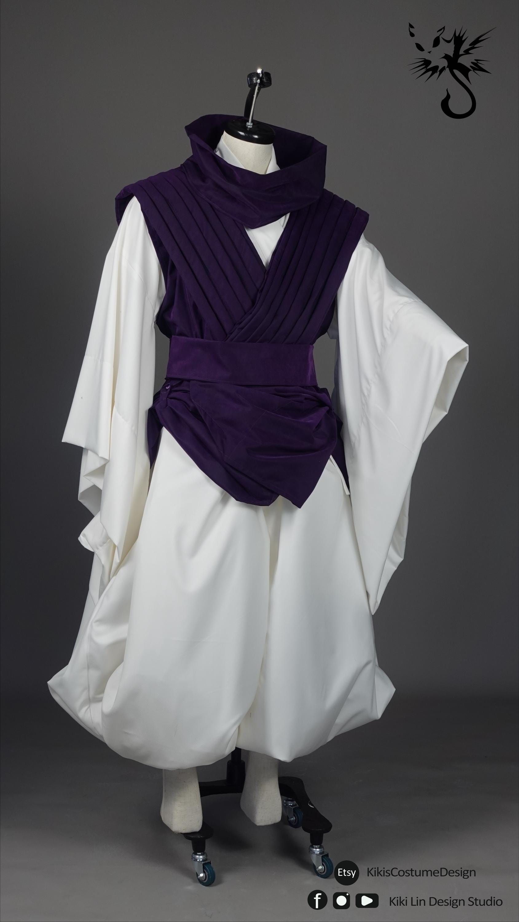 Anime Cosplay Sewing Pattern | Pleated Vest, Hakama & Robe (XS-2XL ...