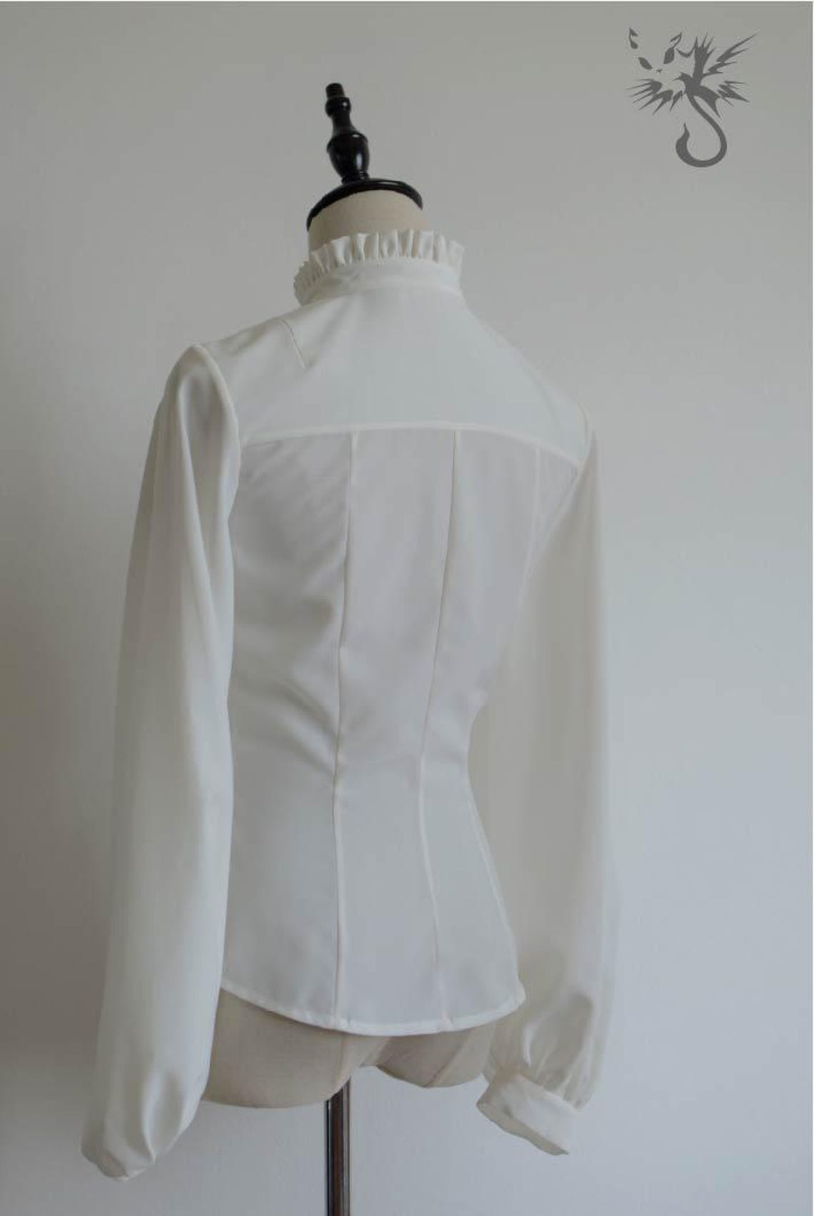 Victorian Jabot Blouse Pattern | Ruffled Dark Academia Top PDF (XS-2XL ...