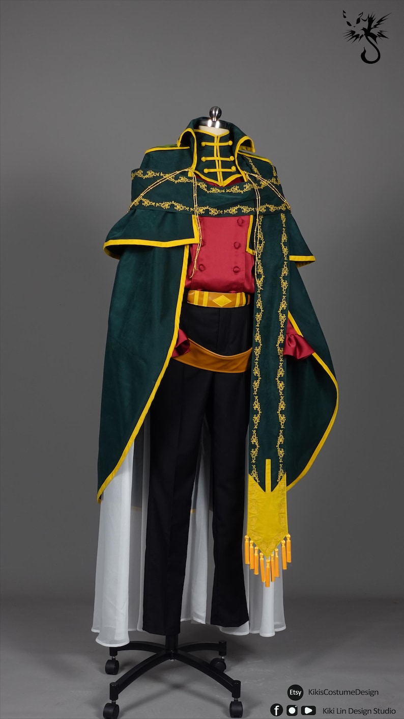 Fantasy Royal Herald Cape Pattern | Two-layer High Collar Cloak Free ...