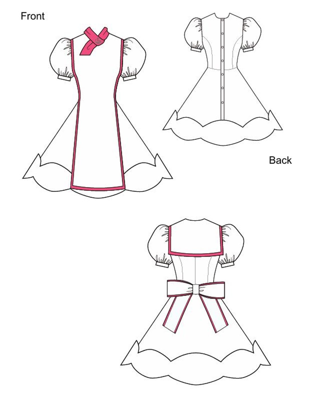 Pastry Dress Cosplay Sewing Pattern | Digital PDF With Video Tutorial ...