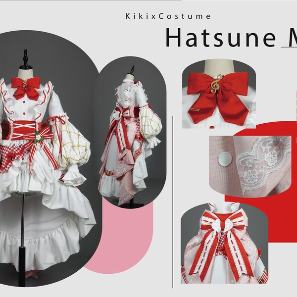 Strawberry Miku Cosplay - Etsy