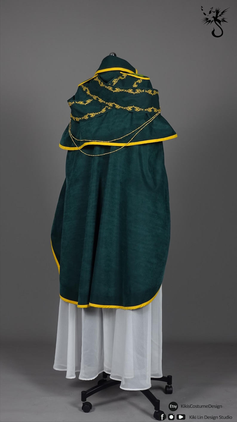 Fantasy Royal Herald Cape Pattern | Two-layer High Collar Cloak Free ...
