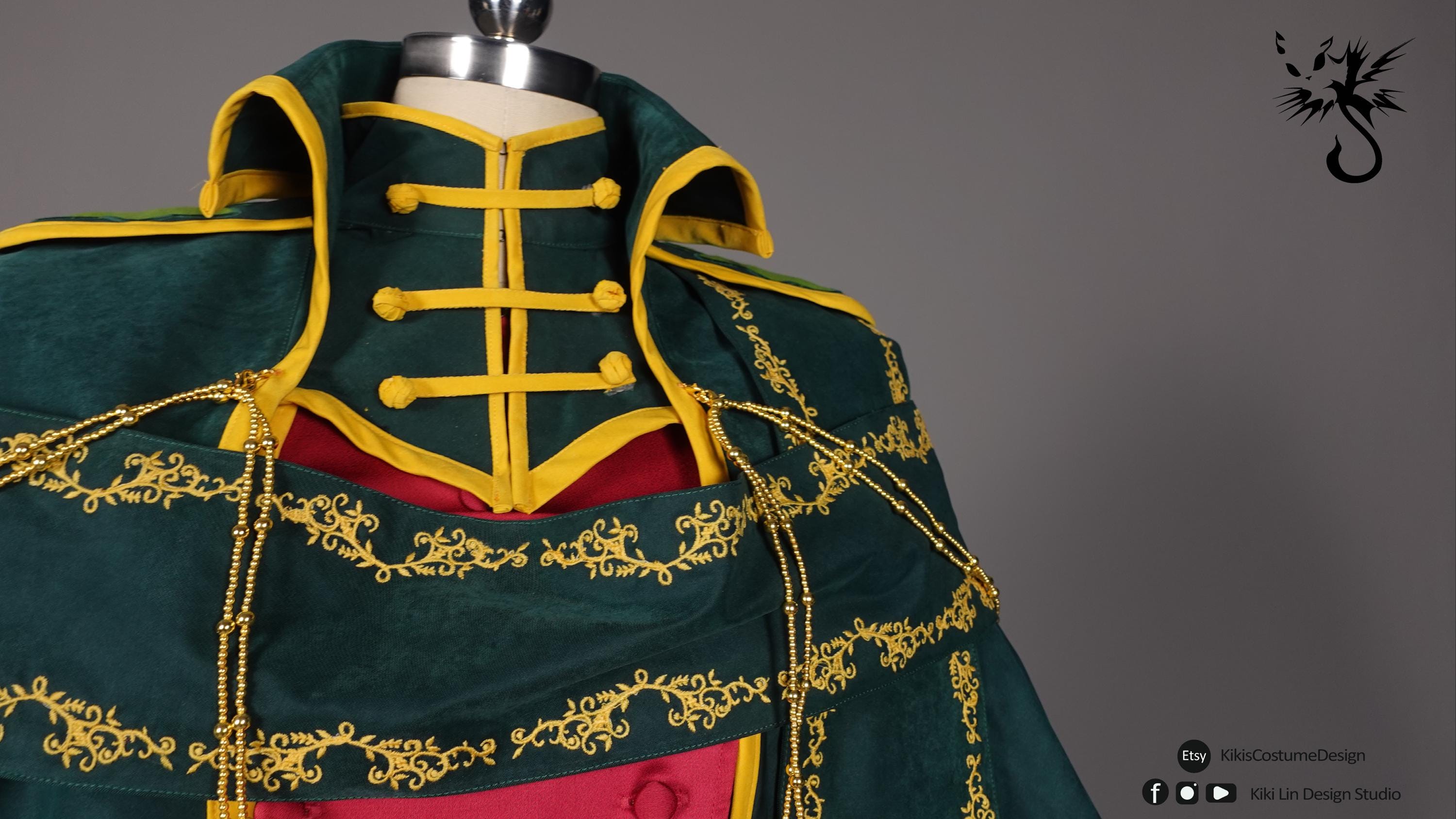 Fantasy Royal Herald Cape Pattern | Two-layer High Collar Cloak Free ...