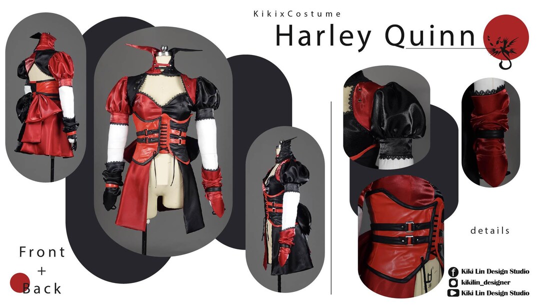Made-to-order Red and Black Cosplay Costume | Villain-inspired Outfit ...