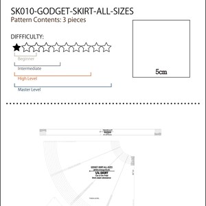 Digital Sewing Pattern | Basic Godet Skirt (sizes XS-2XL) | Beginner ...