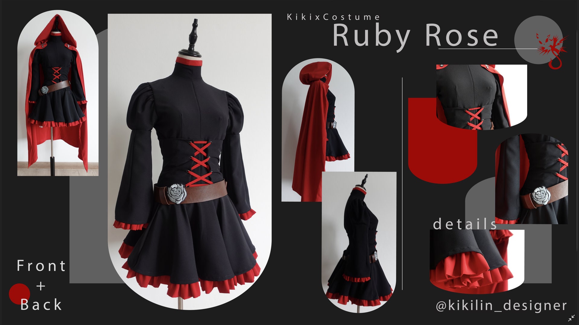Cosplay RWBY Ruby Rose Costume Made to Order - Etsy