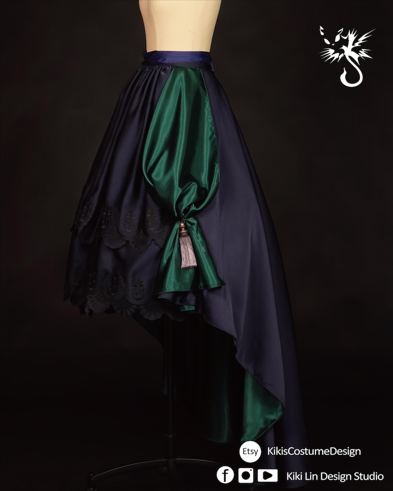 Waterfall Drape Overskirt Pattern | Gothic Bustle Skirt PDF (XS-2XL ...