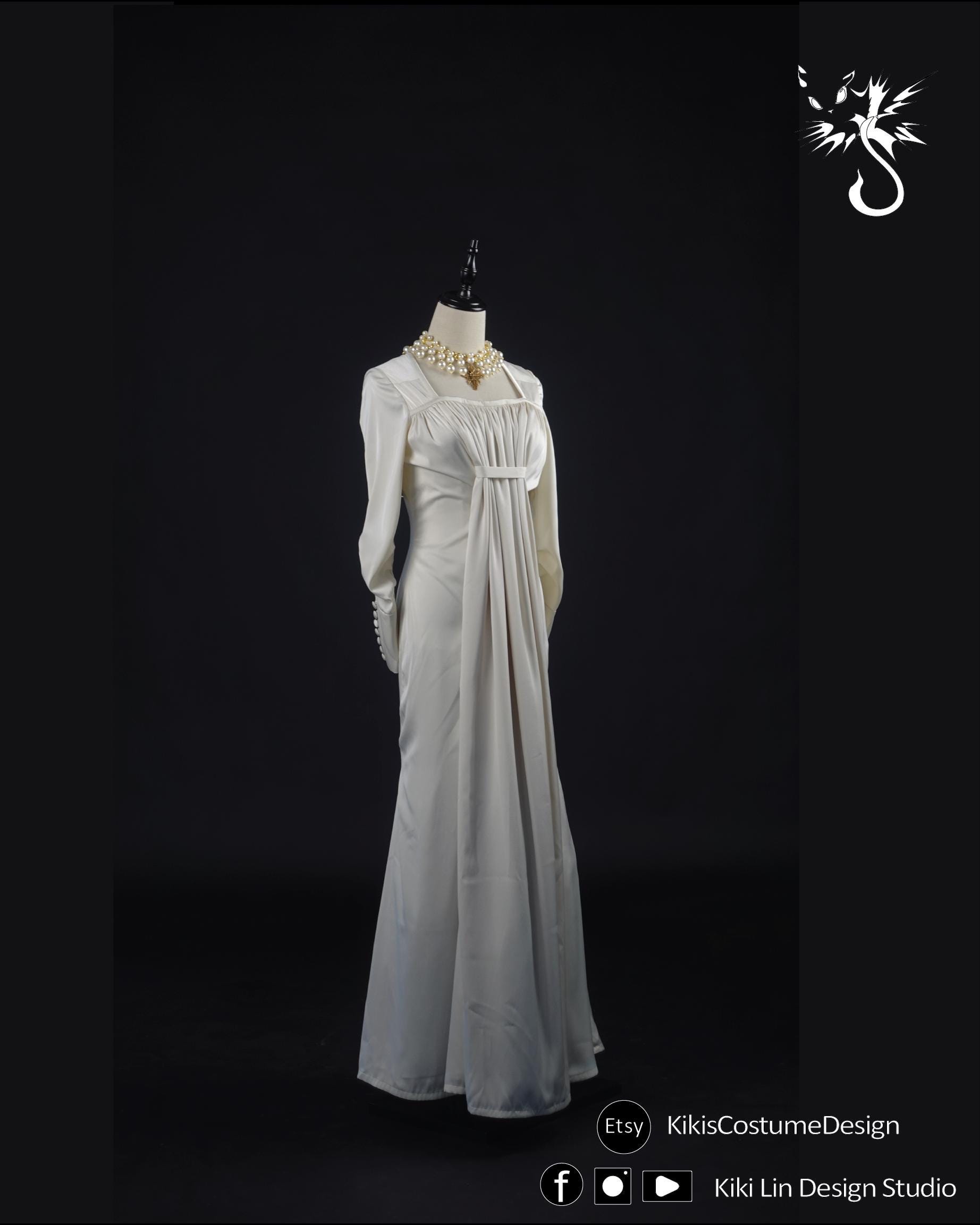 Anime-inspired Dress Pattern | Empireline Pleated Vampire Gown PDF (XS ...