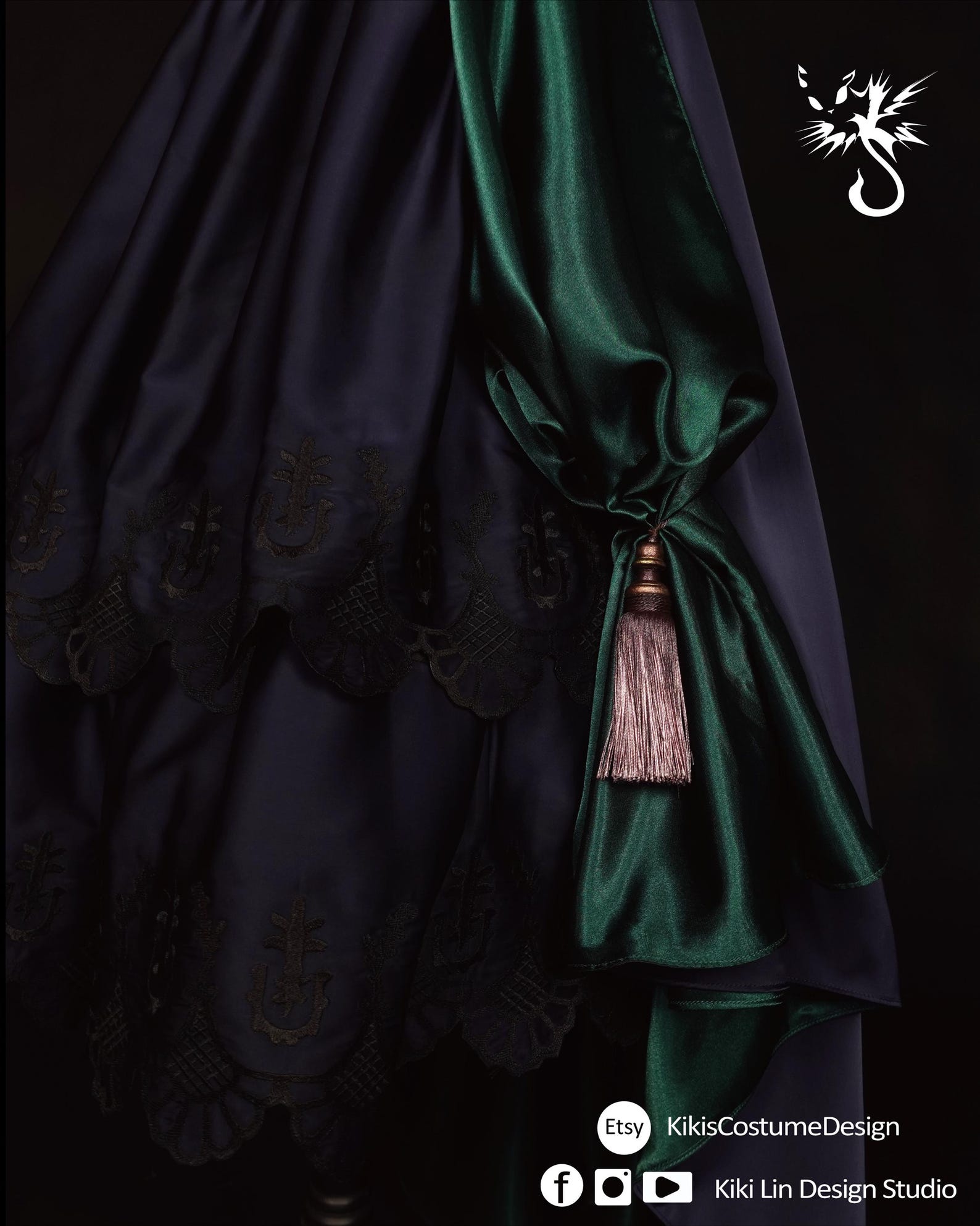 Waterfall Drape Overskirt Pattern | Gothic Bustle Skirt PDF (XS-2XL ...