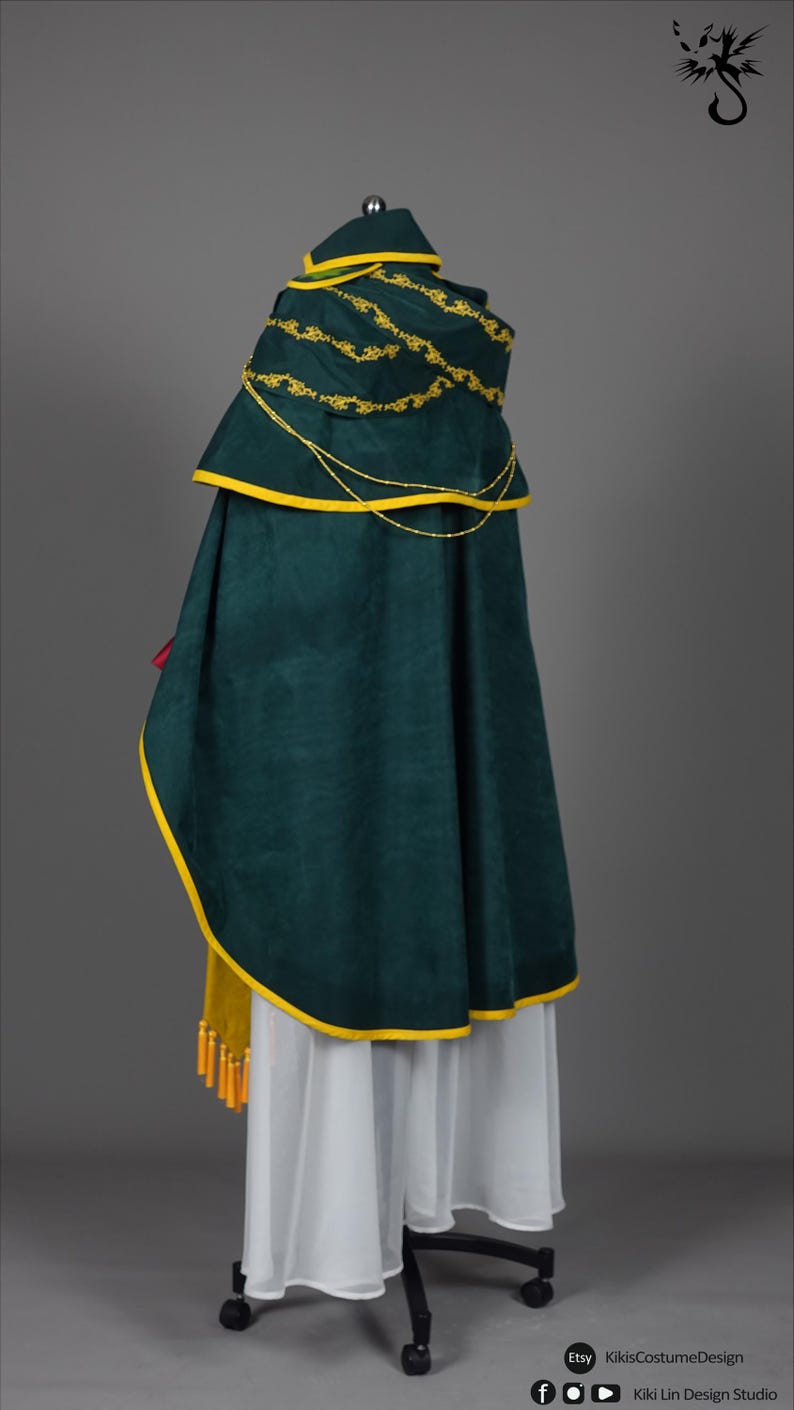 Fantasy Royal Herald Cape Pattern | Two-layer High Collar Cloak Free ...