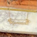 14k Gold Nameplate, Solid 14K Gold Personalized Butterfly Wing Name ...