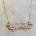 14k Gold Nameplate, Solid 14K Gold Personalized Butterfly Wing Name ...