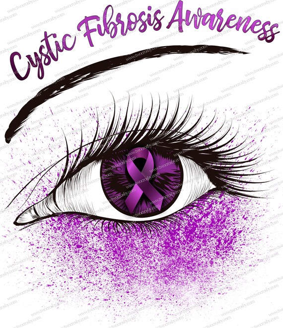 Cystic Fibrosis-awareness-ribbon-sublimation Transfer | Etsy