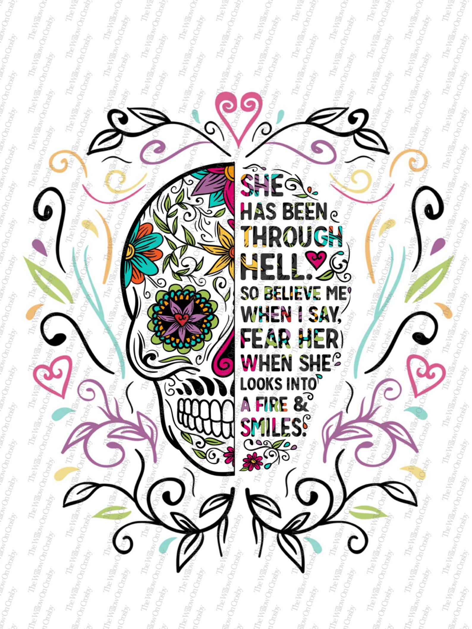 Skull Been Through Hell Sublimation Transfer - Etsy