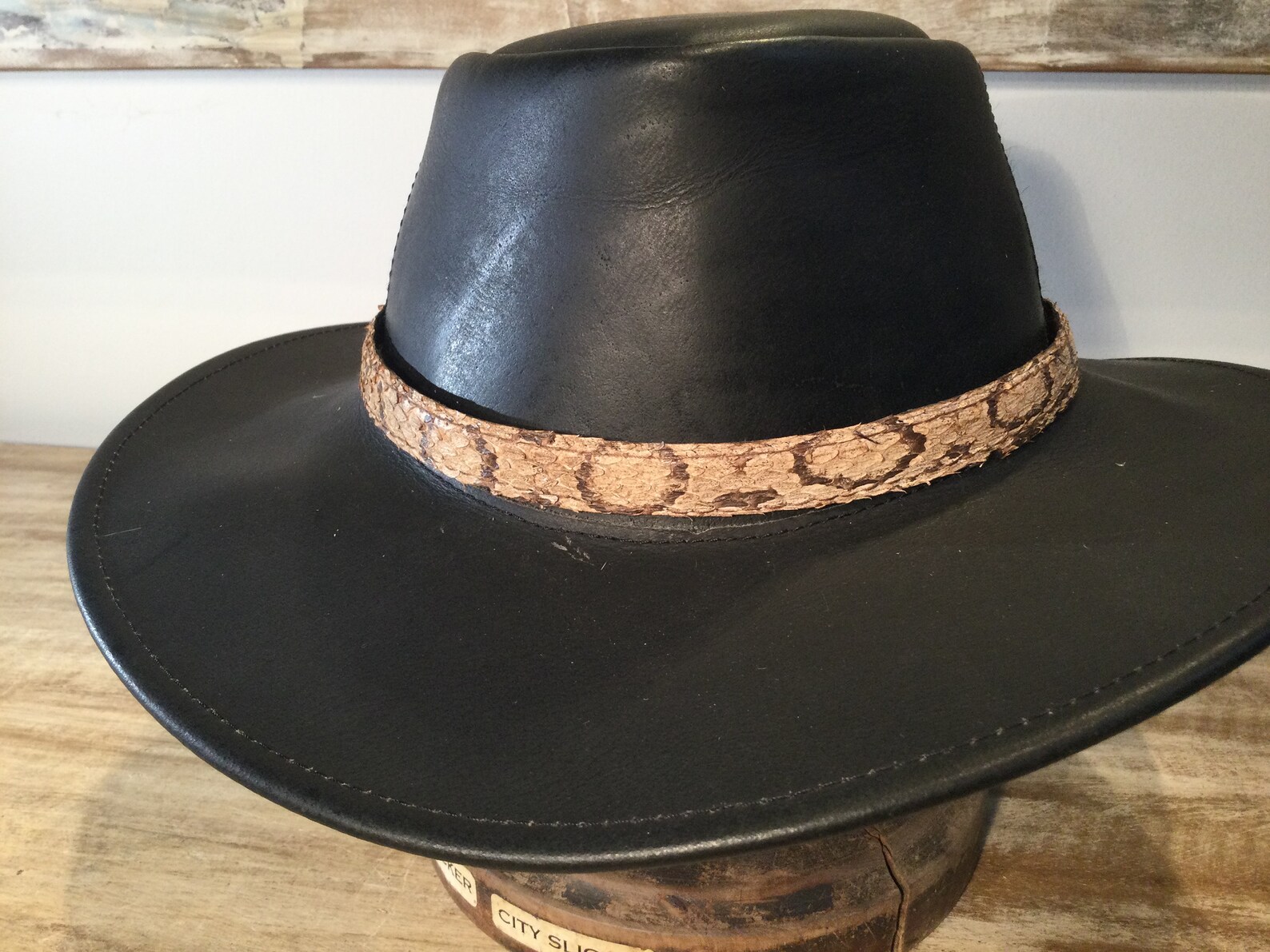 Beautiful Python Snake Leather Hat Band Australian Made for | Etsy
