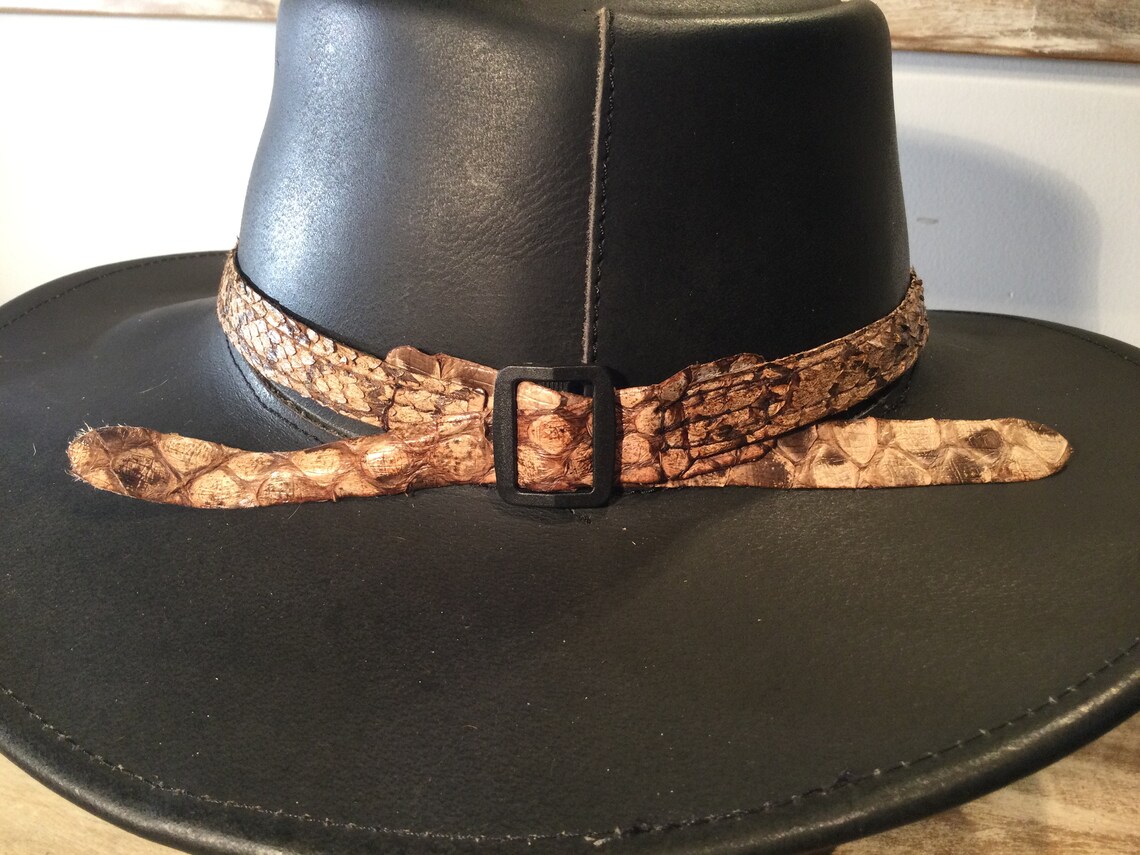 Beautiful Python Snake Leather Hat Band Australian Made for | Etsy