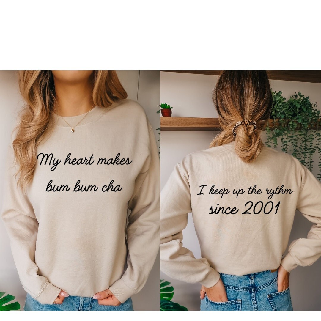 My Heart Makes Bum Bum Cha Sweatshirt, Personalized Birthday, Happy ...