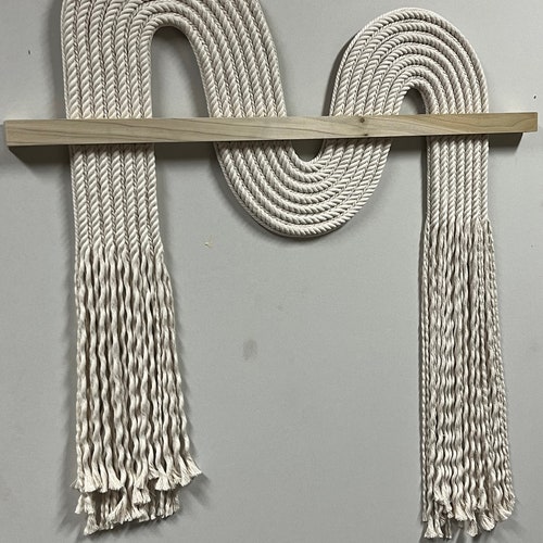 Macrame Wall Hanging Textile Fiber Knot Art Fringe Style - Etsy