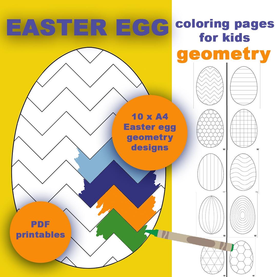 Easter Egg Coloring Page for Kids, Easter Party, Kids Activity, Kids ...