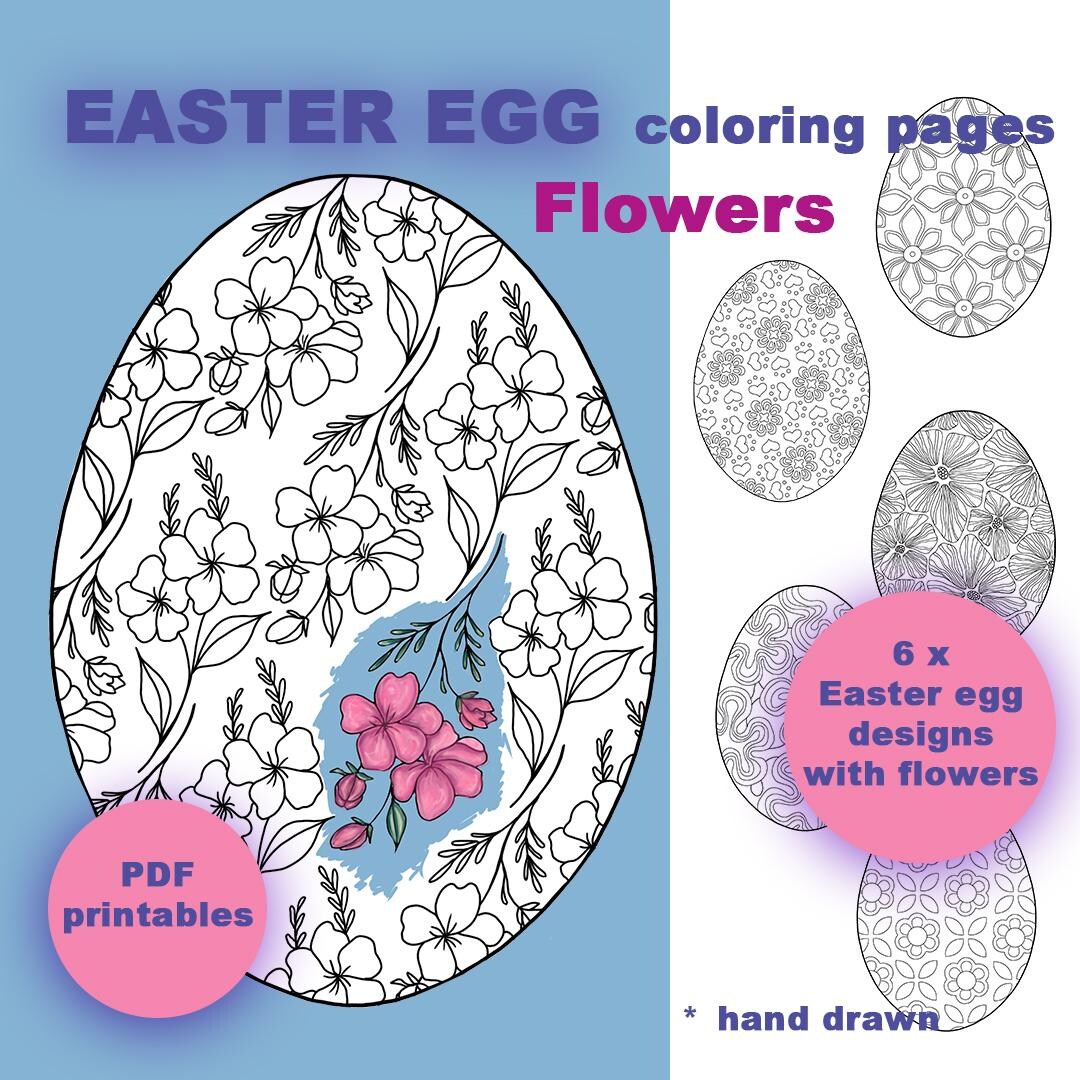 Easter Egg Coloring Pages for Kids, Easter Party, Kids Activity, Kids ...