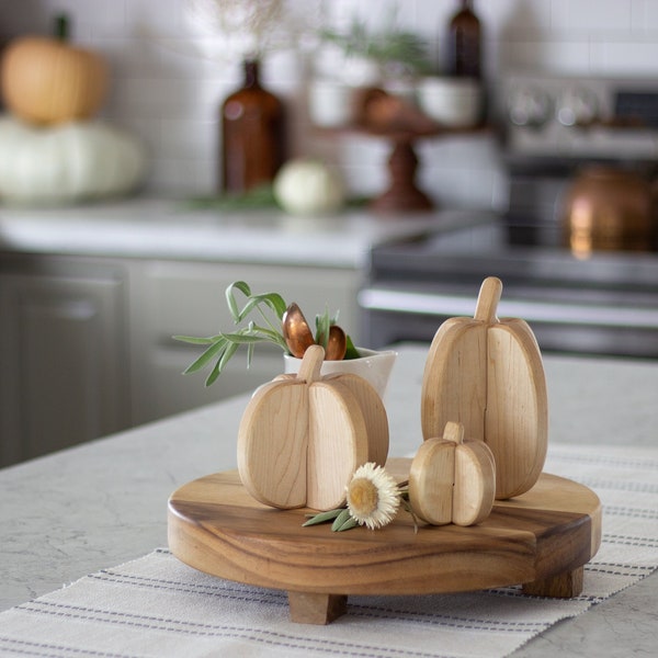 Wooden Pumpkins - Etsy