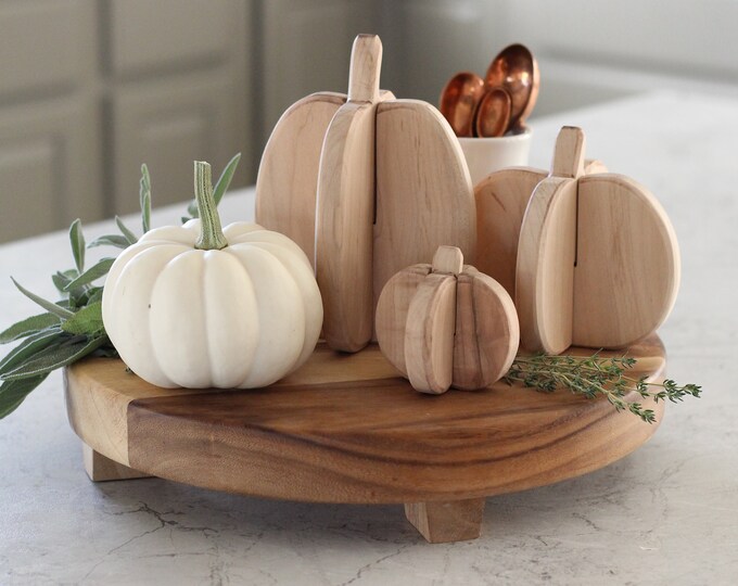 Wooden Pumpkin Set WITHOUT Finish~ Fall Farmhouse Decor - Etsy